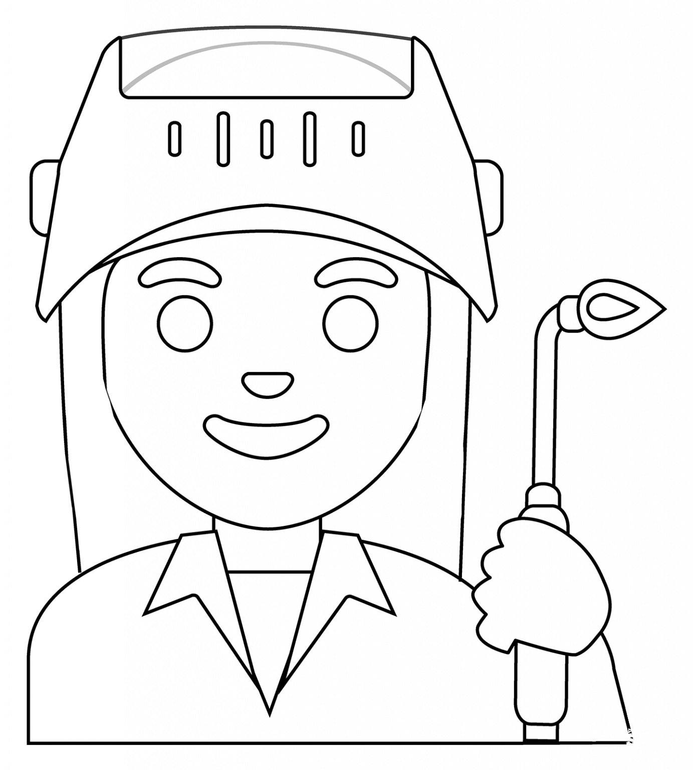 Woman Factory Worker Emoji coloring page - ColouringPages