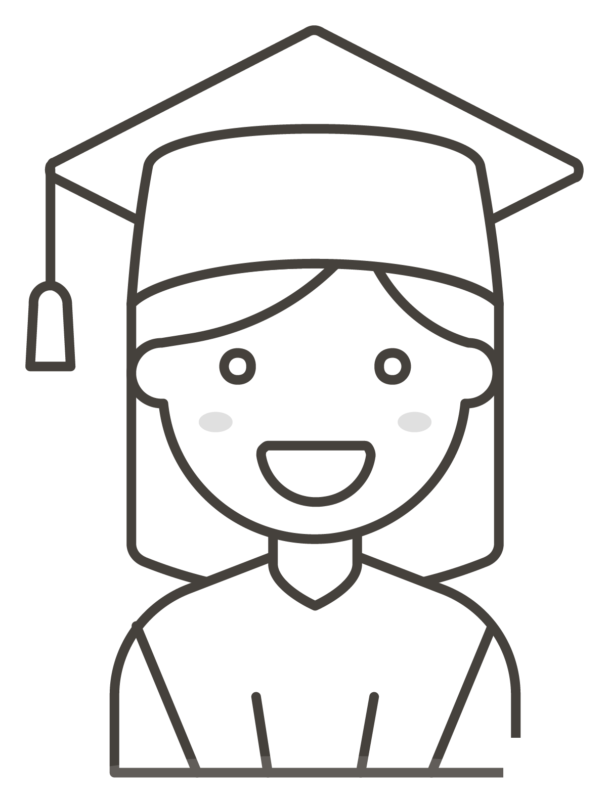 Woman Student coloring page - ColouringPages