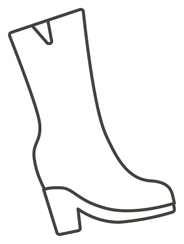 Women's Boot coloring page - ColouringPages