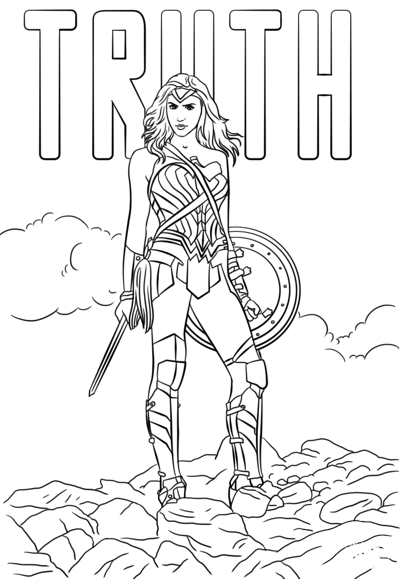 Wonder Woman Truth coloring page - ColouringPages