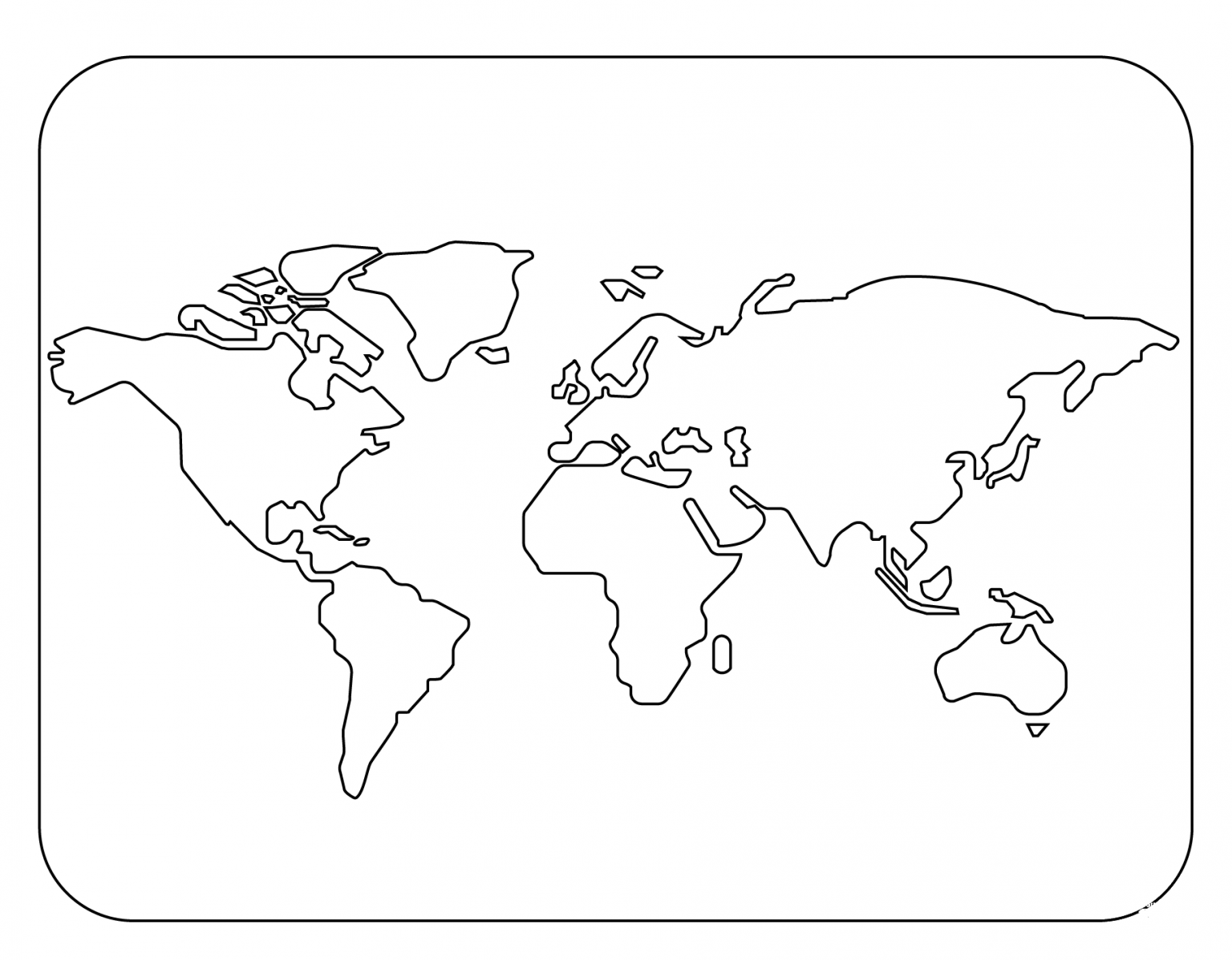 World Map Emoji coloring page - ColouringPages