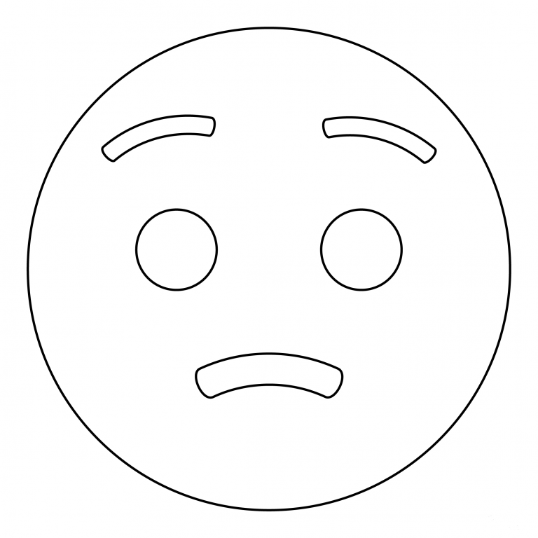 Worried Face coloring page - ColouringPages