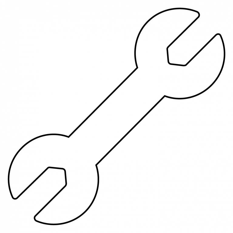 Wrench Emoji coloring page - ColouringPages