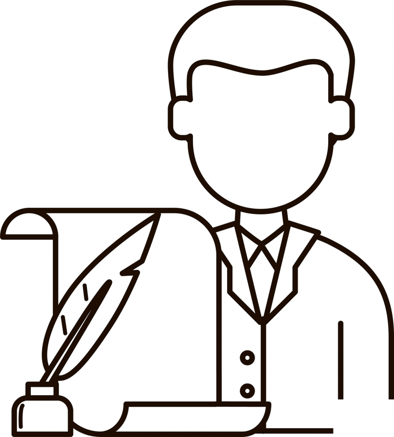 Writer coloring page - ColouringPages