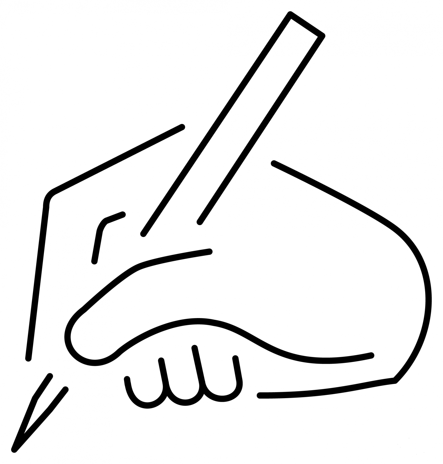 Writing Hand Emoji coloring page - ColouringPages