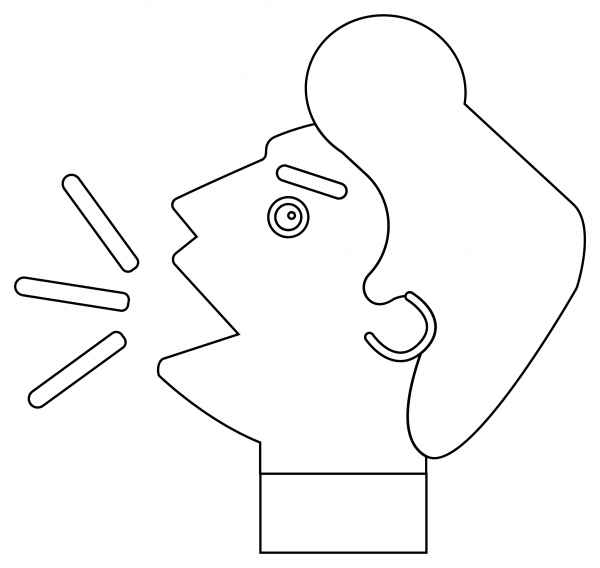 Yelling coloring page - ColouringPages