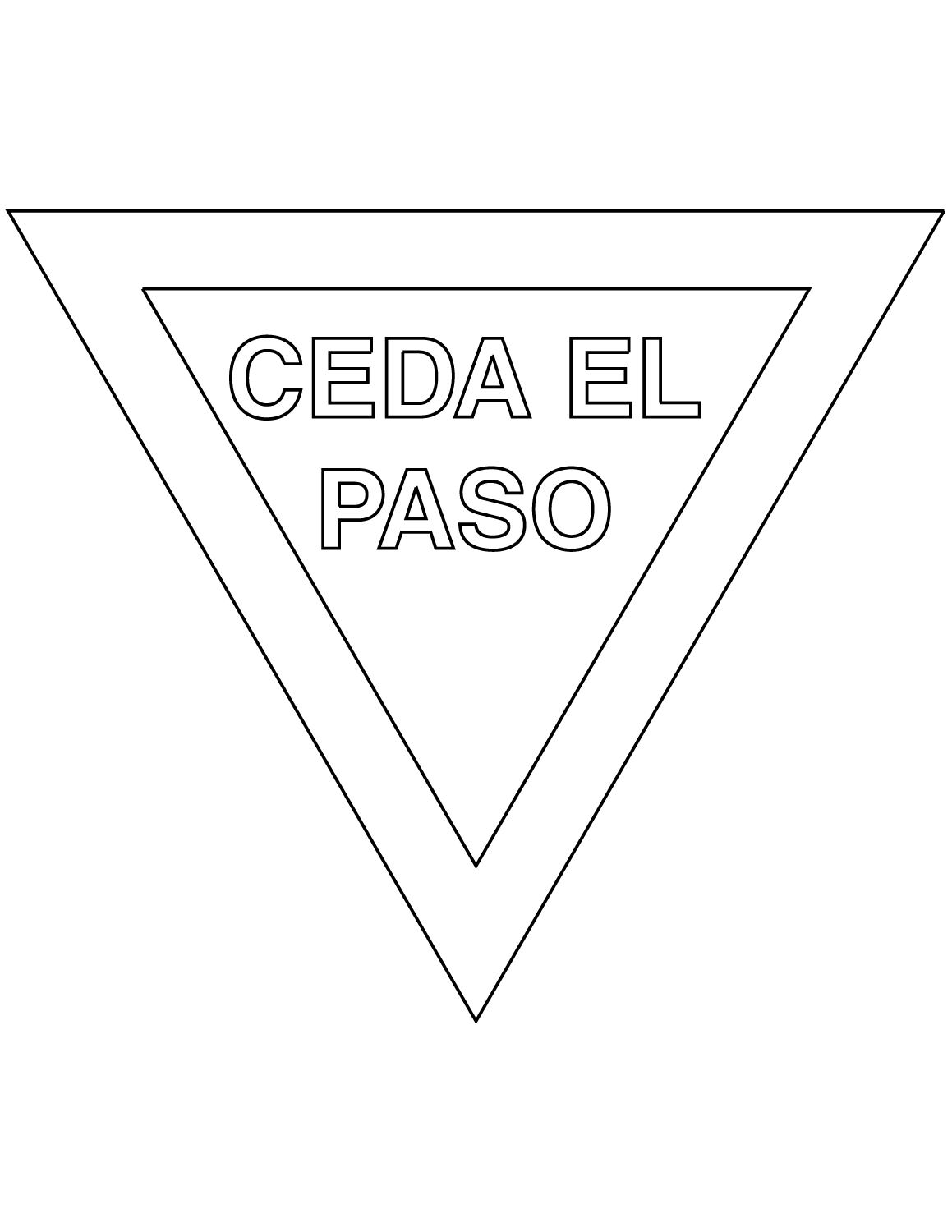 "Yield" Sign in Argentina coloring page - ColouringPages