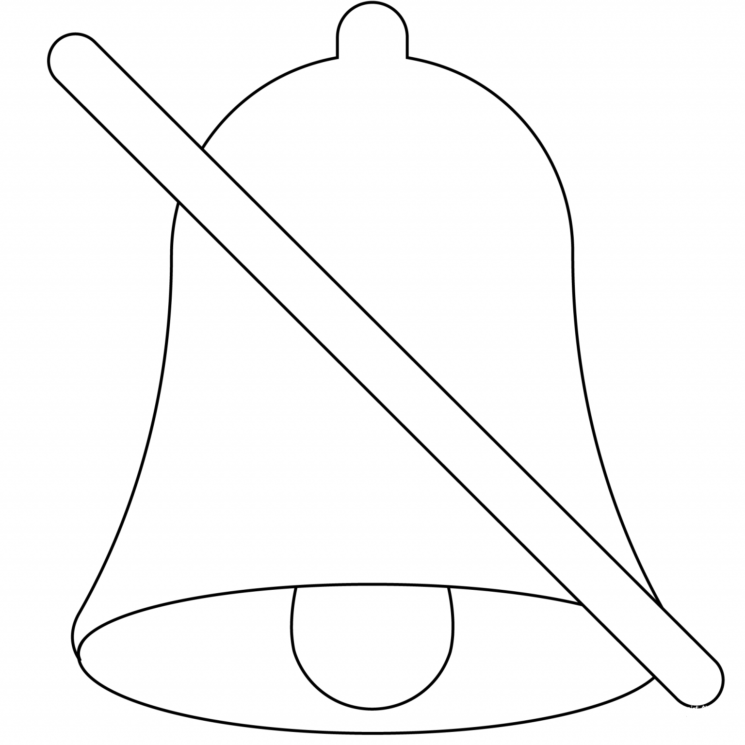 Bell Cancellation Emoji coloring page - ColouringPages