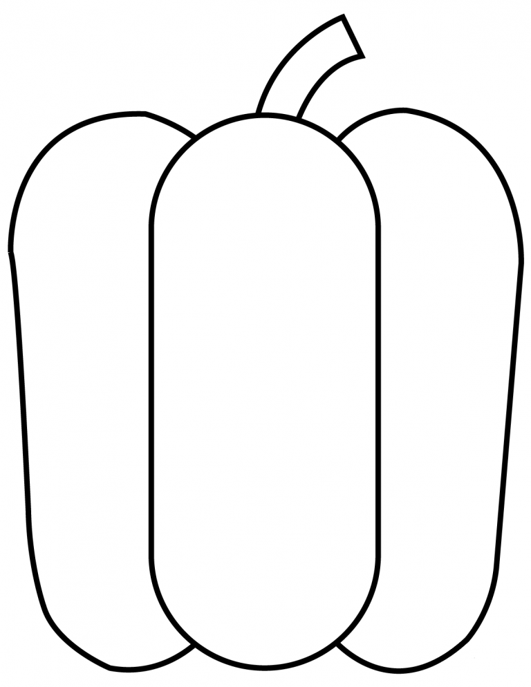 Bell Pepper coloring page - ColouringPages