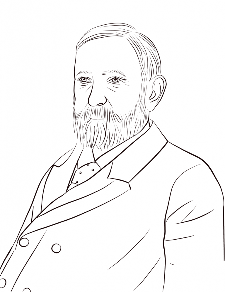 Benjamin Harrison coloring page - ColouringPages