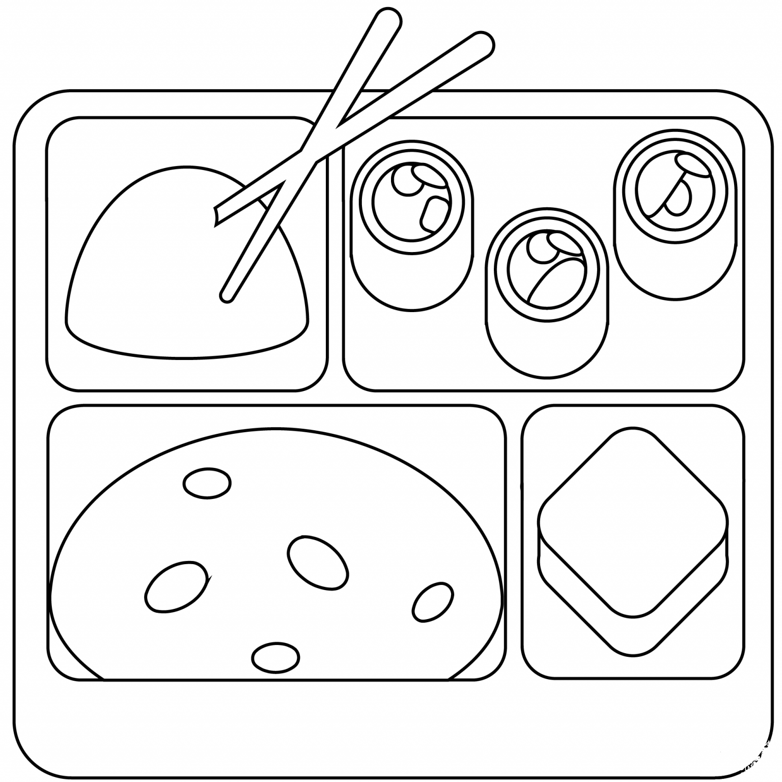 Bento Box Emoji coloring page - ColouringPages