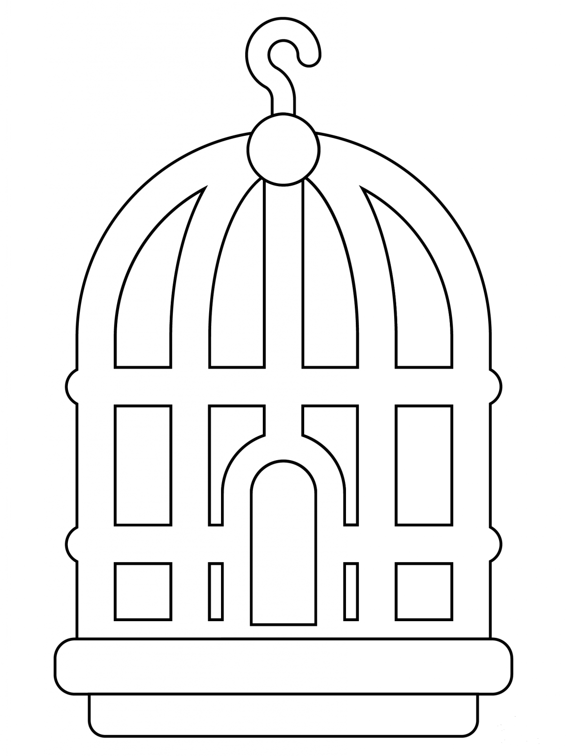Bird Cage coloring page - ColouringPages
