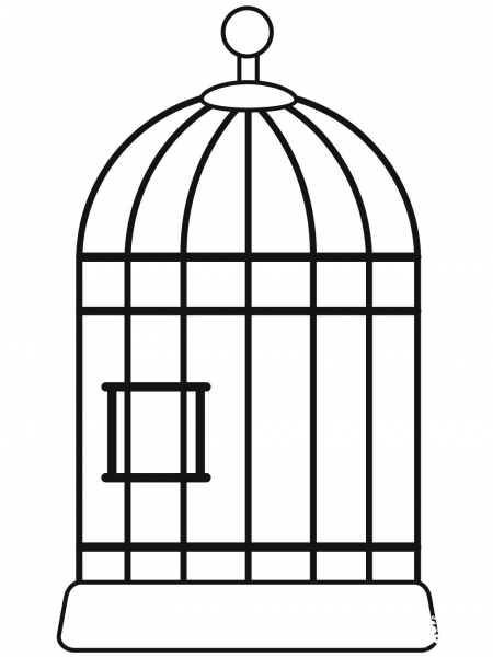 Bird Cage coloring page - ColouringPages