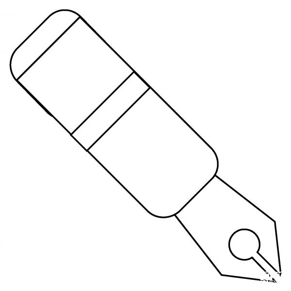 Black Nib Emoji coloring page - ColouringPages