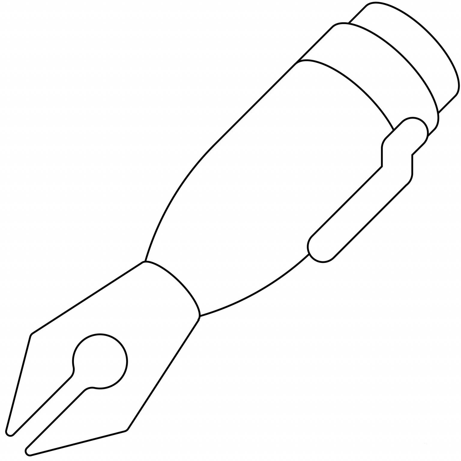 Black Nib Emoji coloring page - ColouringPages