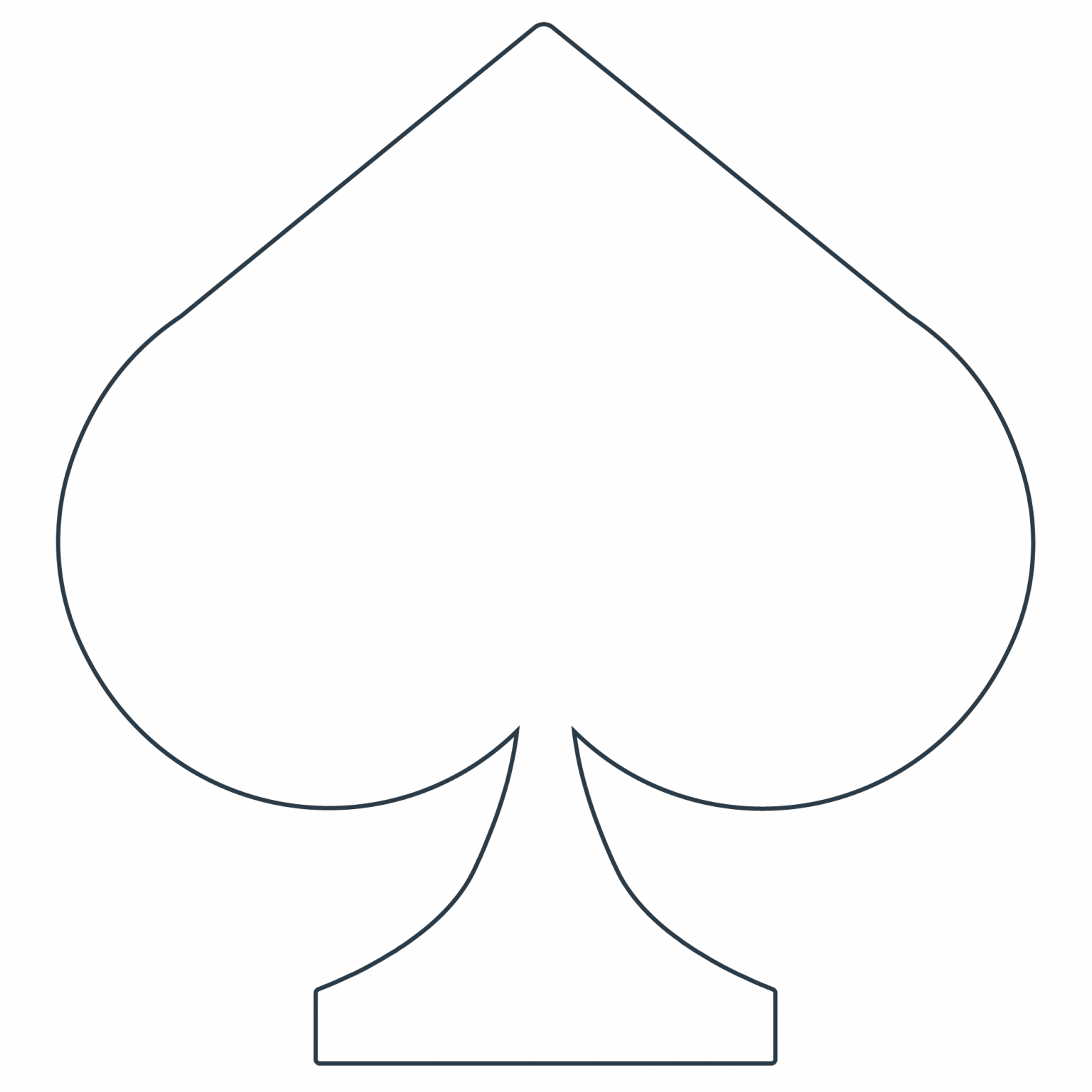 Black Spade Suit Emoji coloring page - ColouringPages