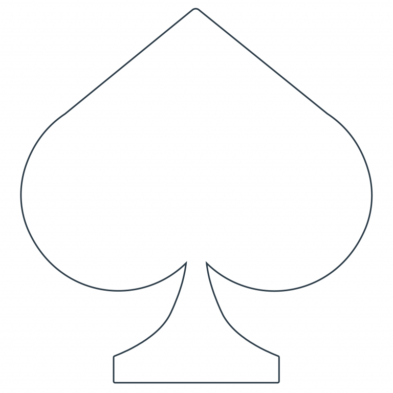 Black Spade Suit Emoji coloring page - ColouringPages