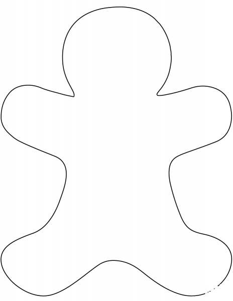 Blank Gingerbread Man coloring page - ColouringPages