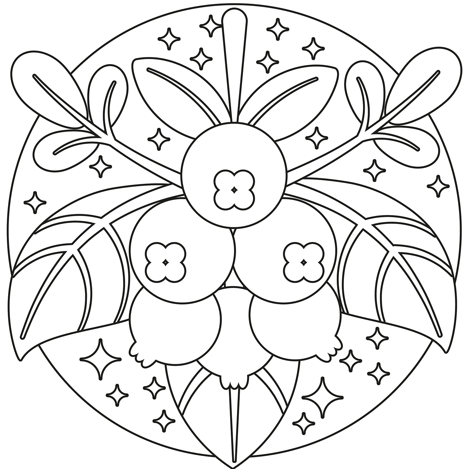 Blueberry coloring page - ColouringPages