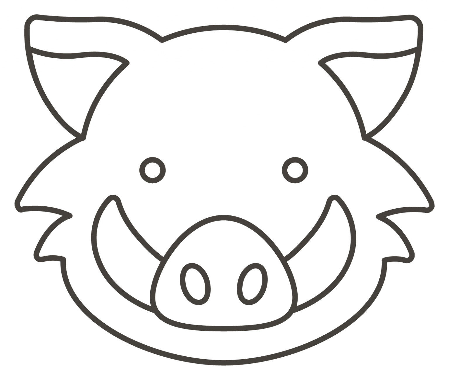 Boar coloring page - ColouringPages