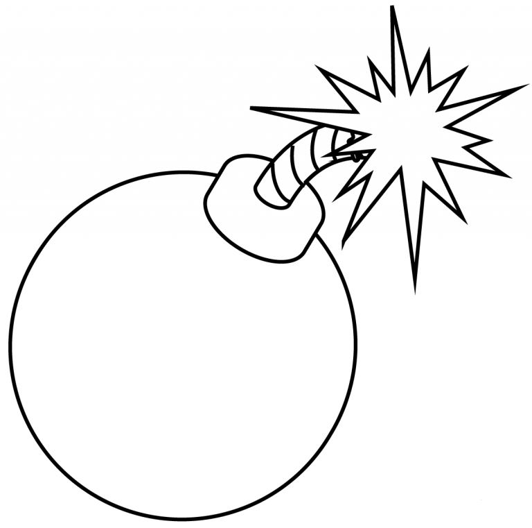 Bomb coloring page - ColouringPages