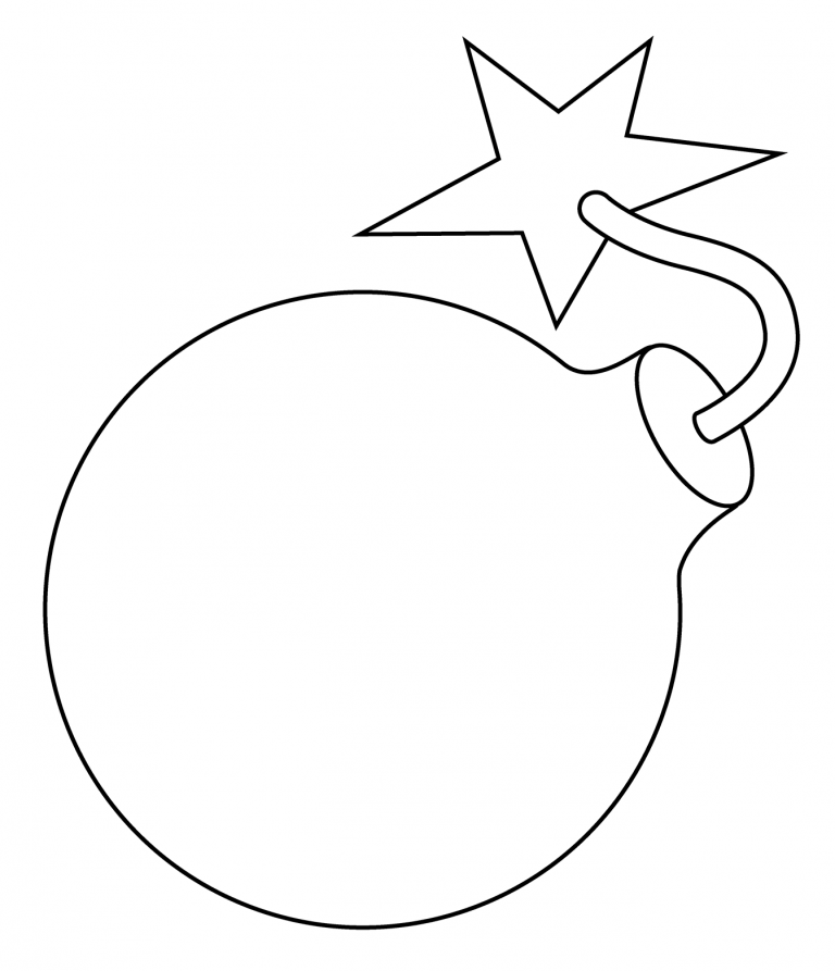 Bomb Emoji coloring page - ColouringPages