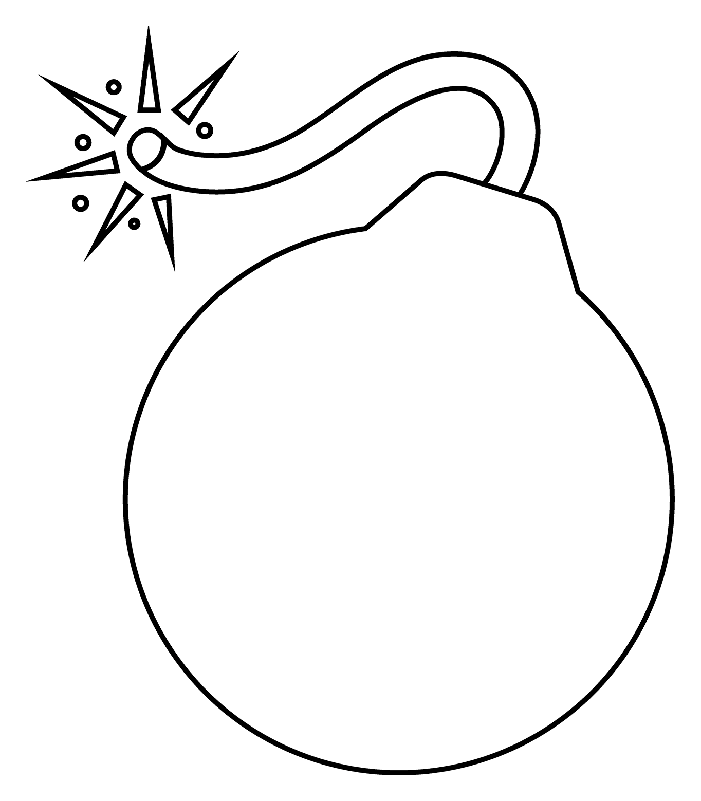 Bomb Emoji coloring page - ColouringPages