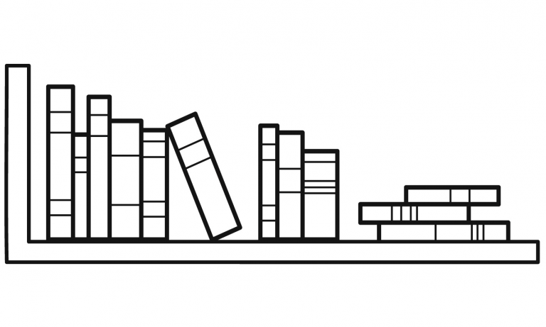 Bookshelf coloring page - ColouringPages