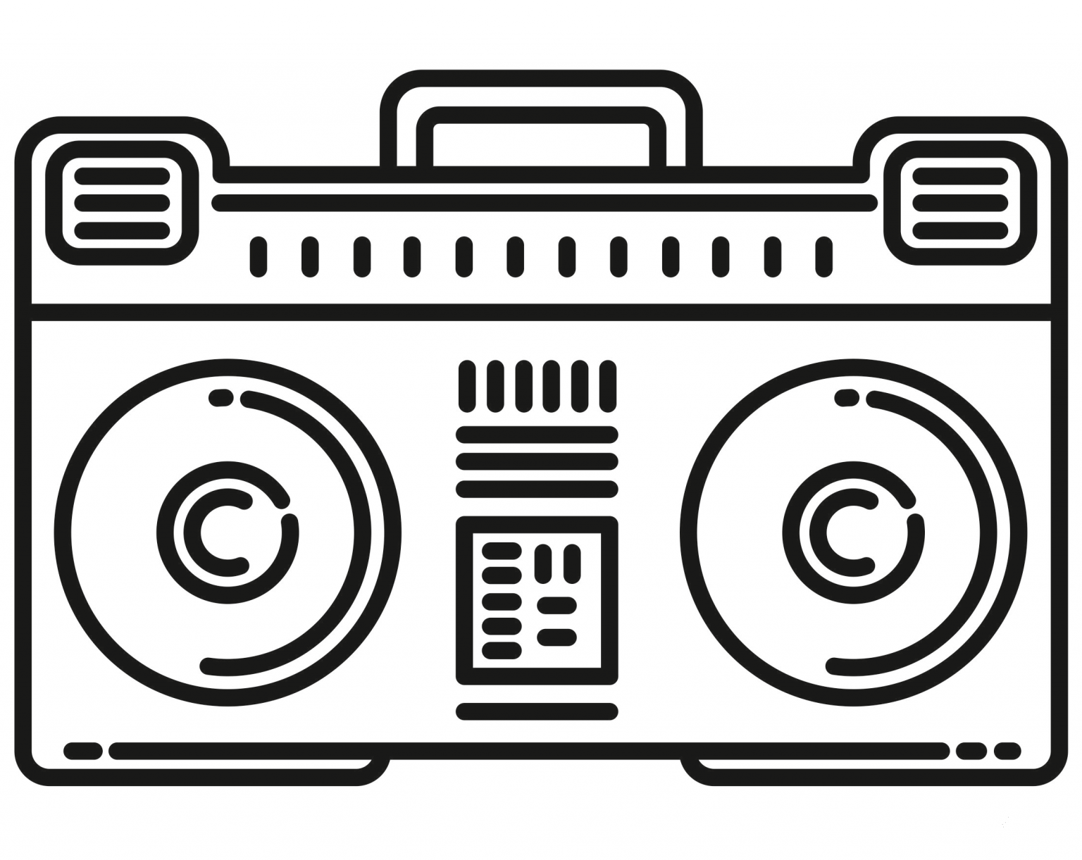 Boombox coloring page - ColouringPages