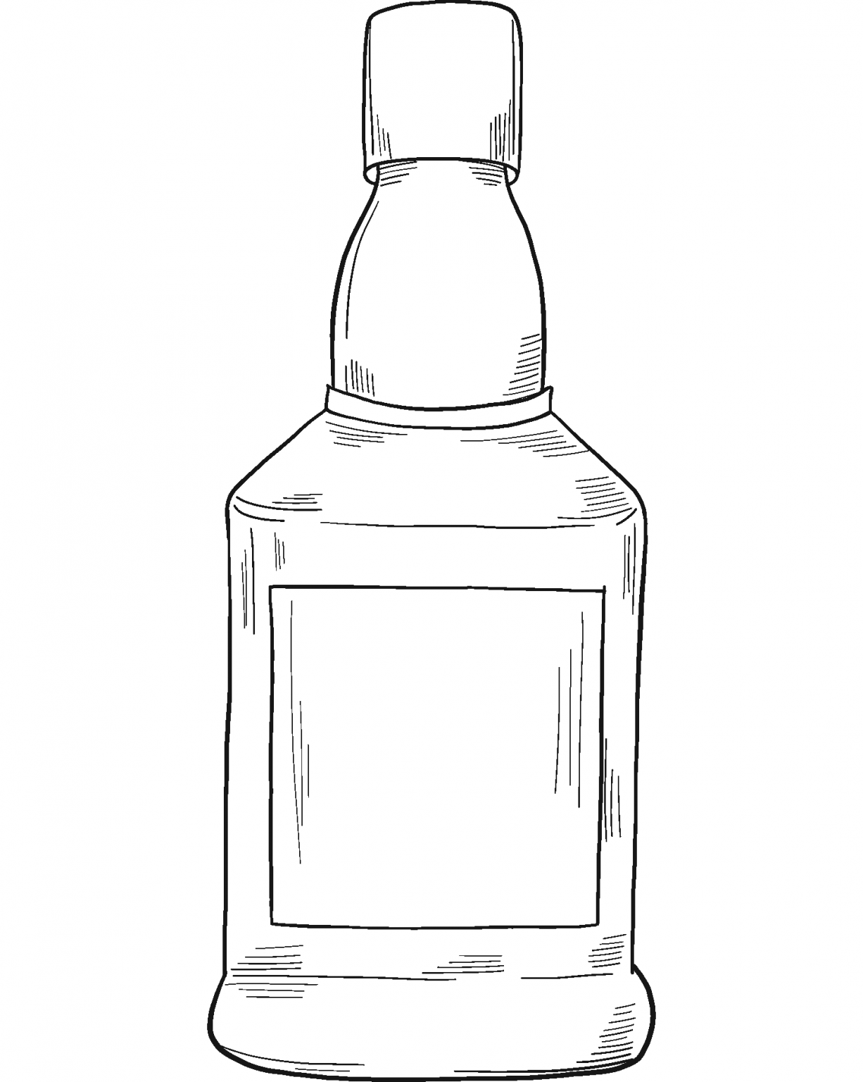 Bottle of Alcohol coloring page - ColouringPages