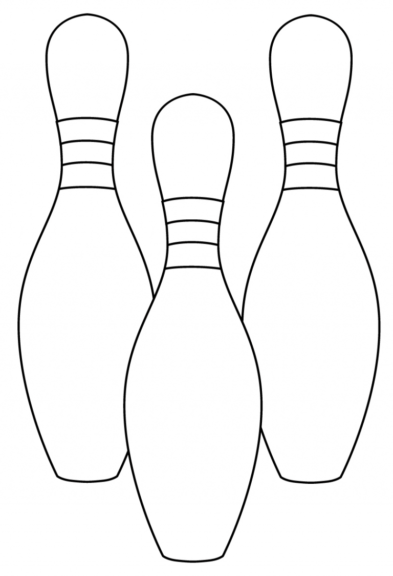 Bowling Pin coloring page - ColouringPages