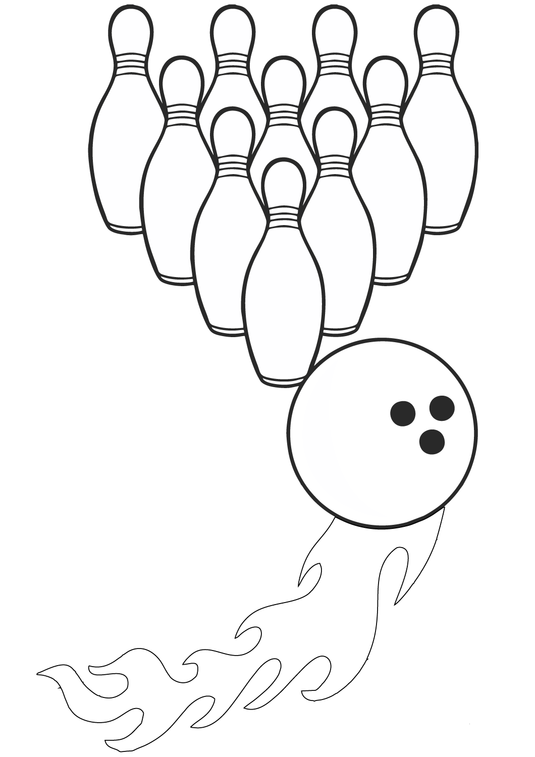 Bowling Strike coloring page - ColouringPages