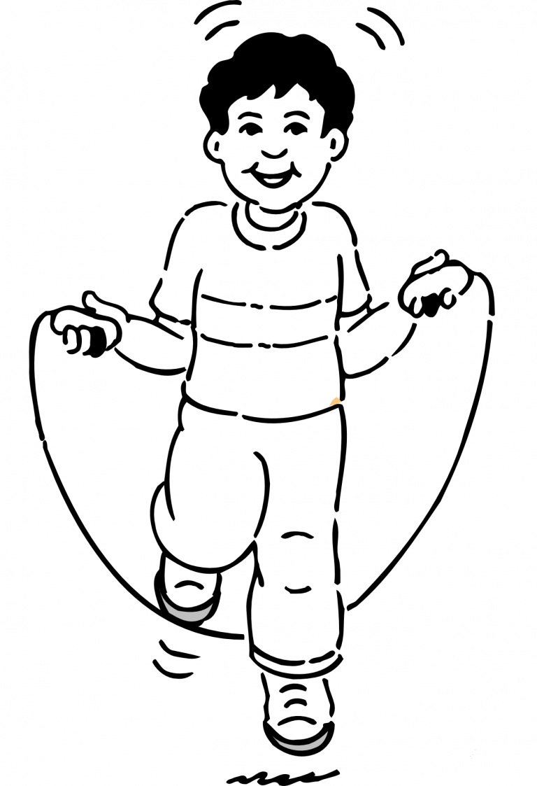 Boy Jumping Rope coloring page - ColouringPages