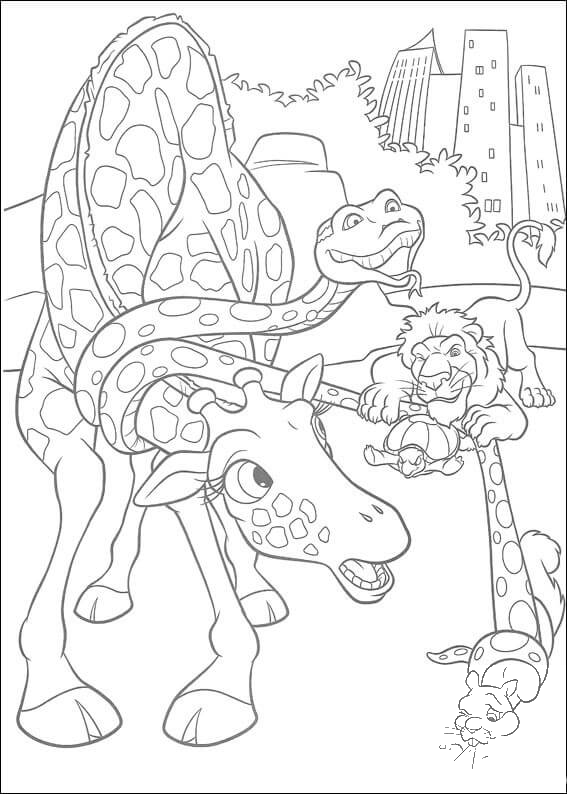 Bridget, Larry, Samson And Benny Are Playing Together coloring page ...