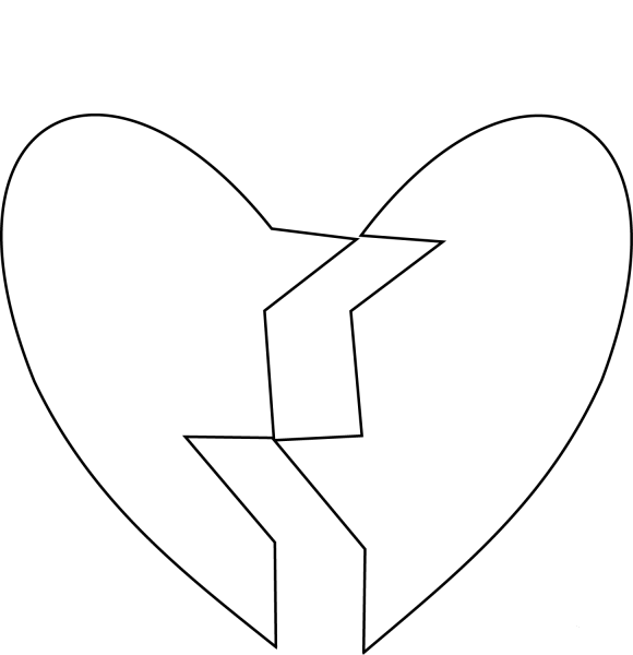 Broken Heart coloring page - ColouringPages