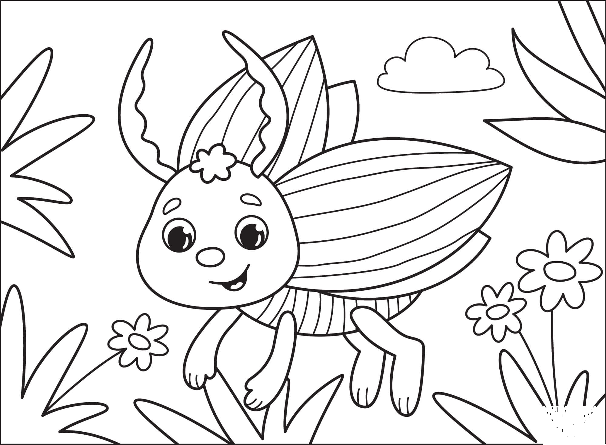 Bug coloring page - ColouringPages
