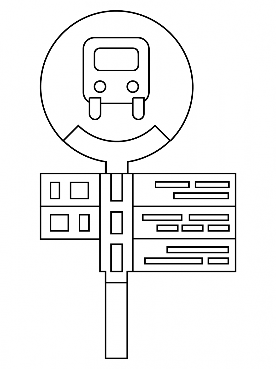 Bus Stop coloring page - ColouringPages