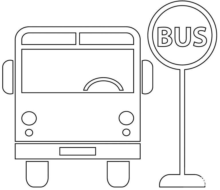 Bus Stop coloring page - ColouringPages