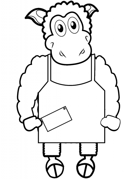 Butcher Sheep coloring page - ColouringPages
