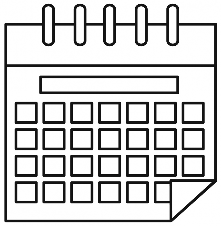 Calendar coloring page - ColouringPages