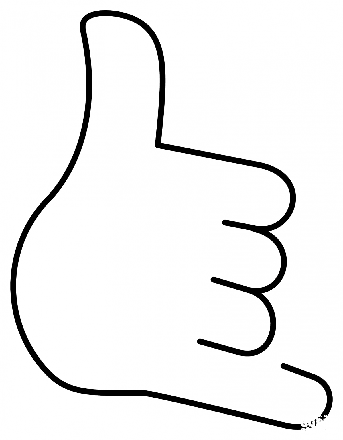 Call Me Hand Emoji coloring page - ColouringPages