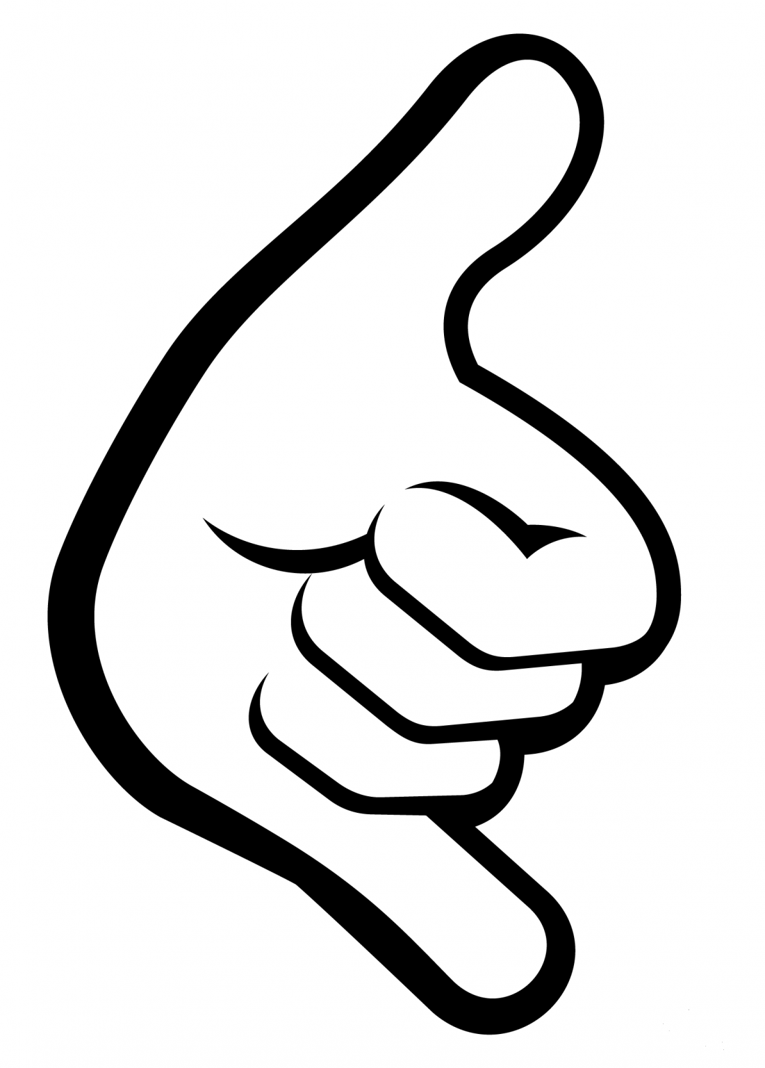 Call Me Hand Emoji coloring page - ColouringPages