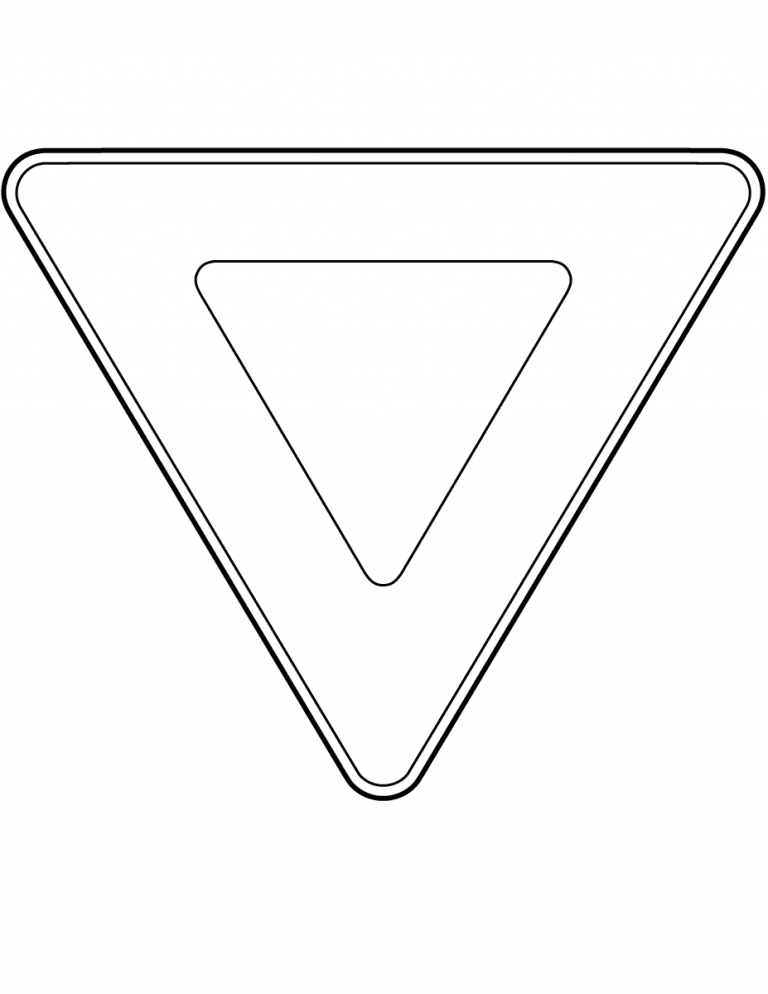 Canada Yield Sign coloring page - ColouringPages