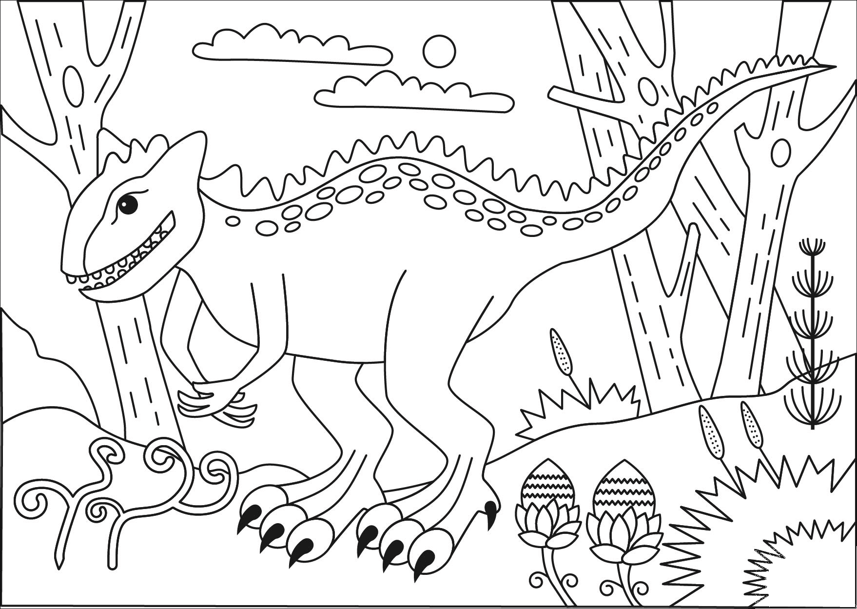 Carnotaurus coloring page - ColouringPages