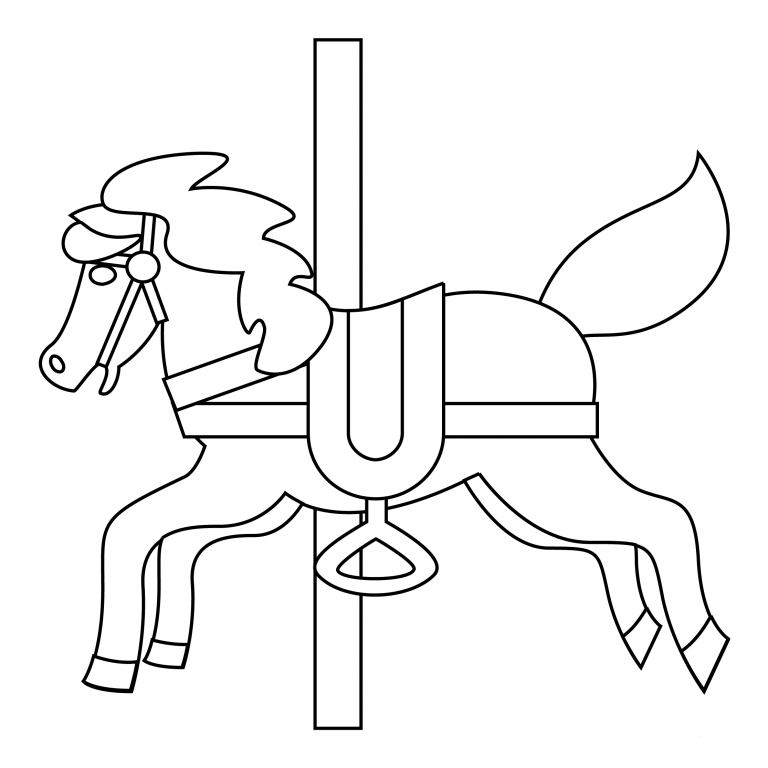 Carousel Horse coloring page - ColouringPages