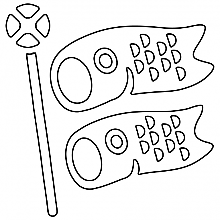 Carp Streamer Emoji coloring page - ColouringPages