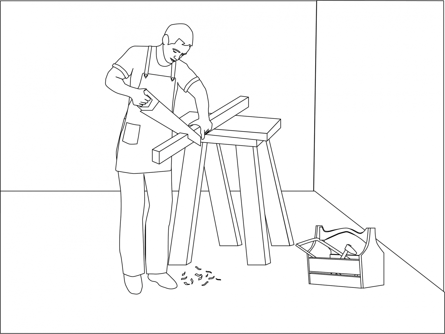 Carpenter coloring page - ColouringPages