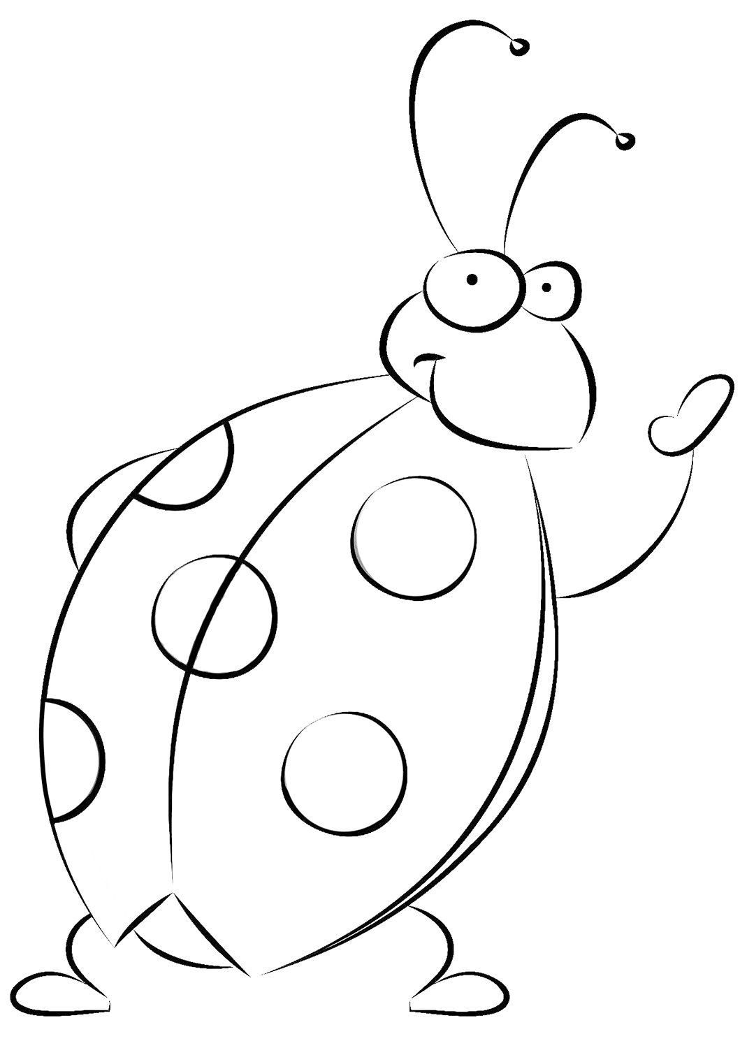 Cartoon Ladybug coloring page - ColouringPages