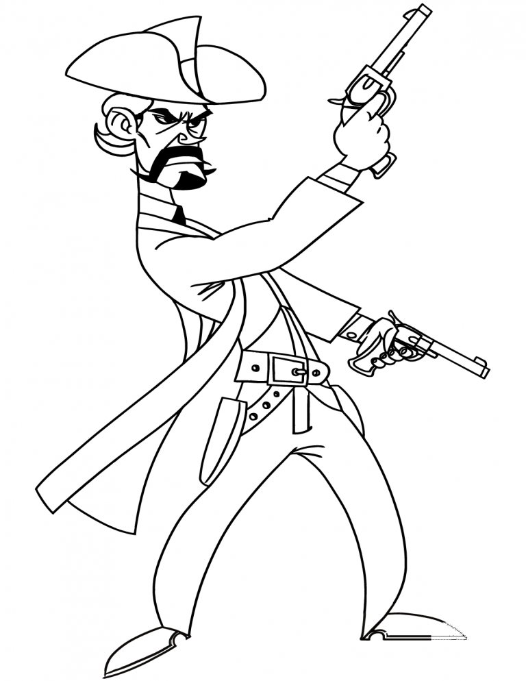 Cartoon Sheriff coloring page - ColouringPages