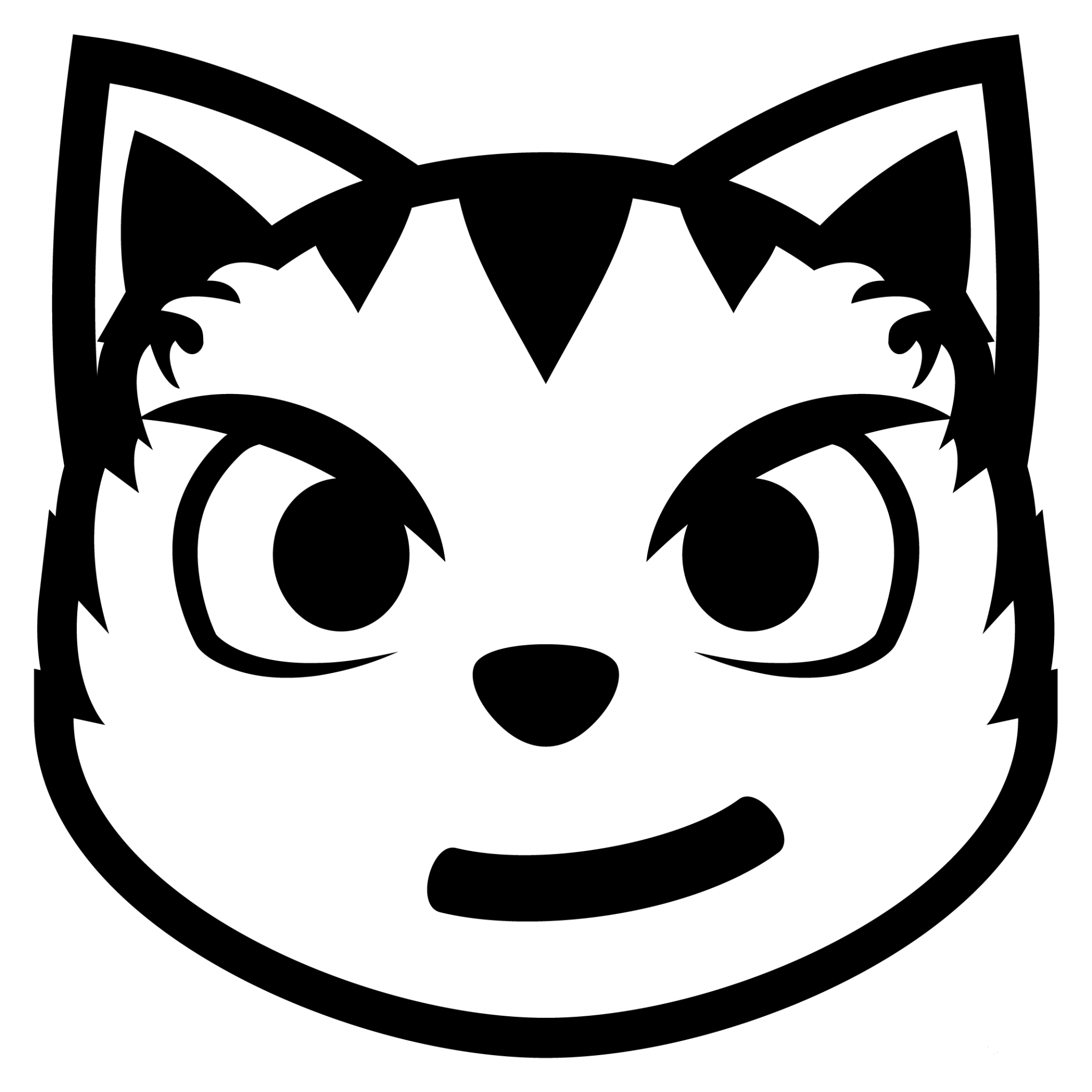 Cat with Wry Smile Emoji coloring page - ColouringPages